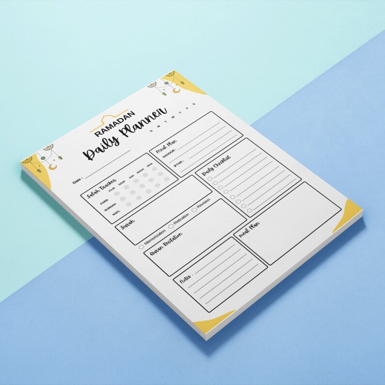 Ramadan Daily Planner Printable Digital Ramadaan Planner Daily Salat ...