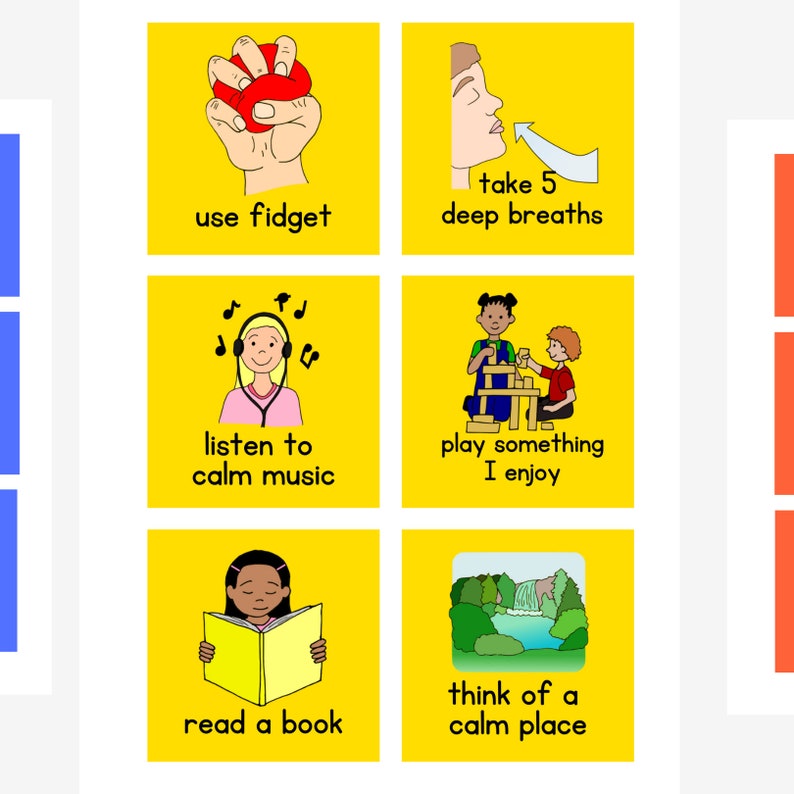 Zones of Regulation Flash Cards AND Display, Self Regulation Cards ...