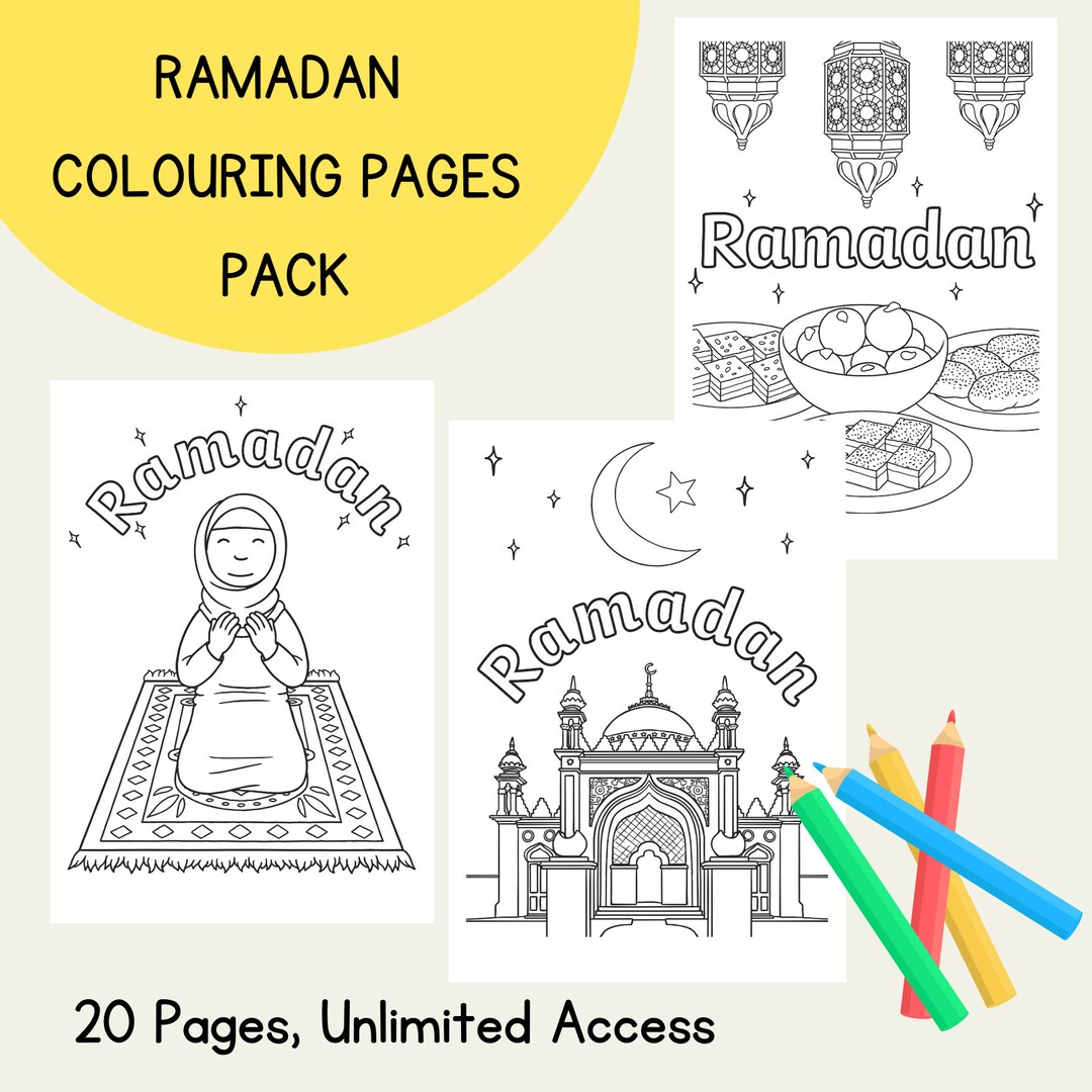 Ramadan Colouring Pages Ramadaan Children Activity Colour Islamic ...