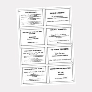 70+ Daily Dua Cards Islamic Pocket Flash Cards Muslim Digital ...