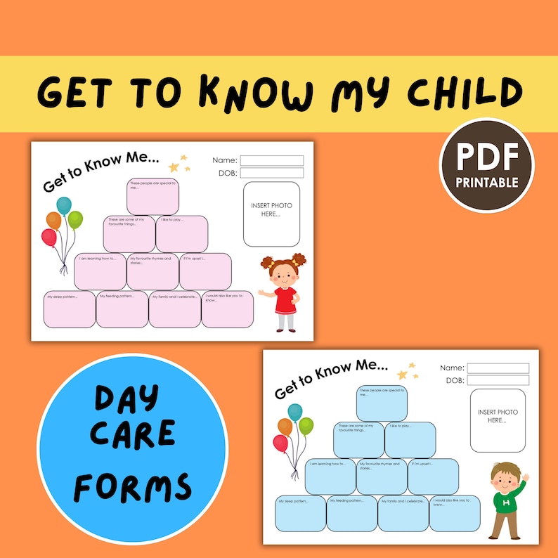Day Care, Get to Know My Child, Child Information Request, Childminder ...