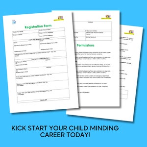 Daycare STARTER PACKAGE Childminder Paperwork, Forms, Risk Assessments ...