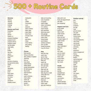 Daily Visual Routine Cards, EDITABLE Cards and Routine Chart, Daily ...