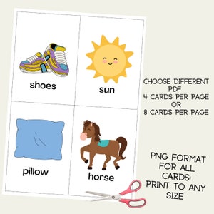 First Words Alphabet Flash Cards Baby Toddler Children - Etsy