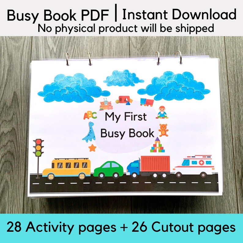 Toddler Busy Book Printable First Learning Binder - Etsy