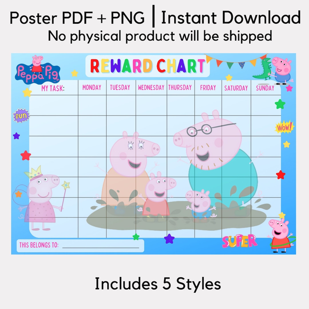 Reward Chart Good Behaviour Reusable Children Kids Sticker Star ...