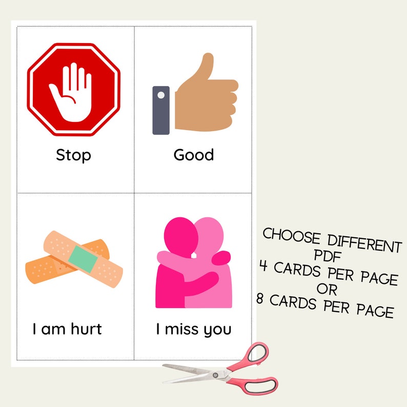 Communication Speech Cards 72 Pack Special Needs Learning Non Verbal ...