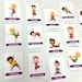 Yoga Poses Positions Flash Cards Children Preschool Educational ...