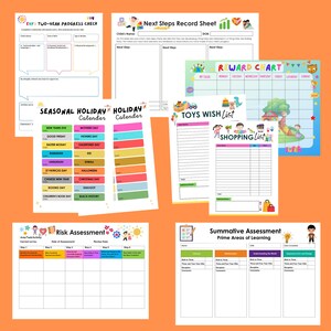 Childminder Planner, Day Care Organiser, Forms, Risk Assessments ...