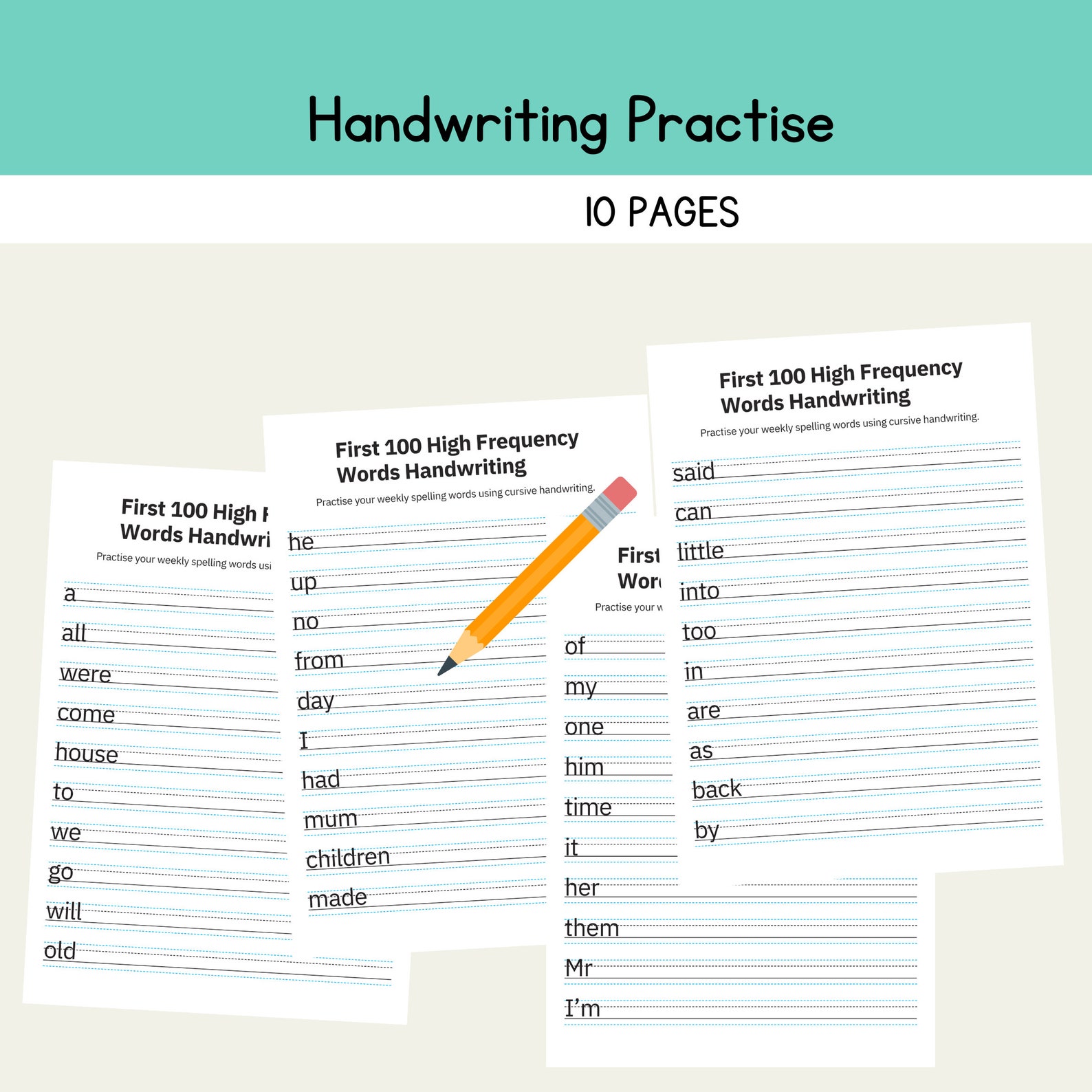 High Frequency Words Resources Pack 100 Frequency Words Children ...