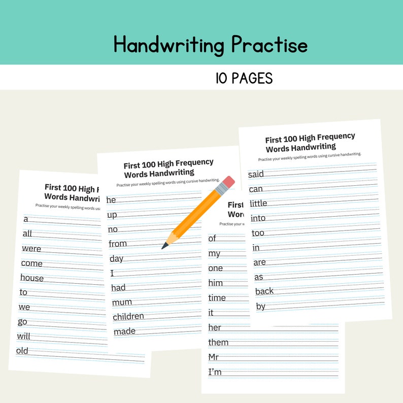 High Frequency Words Resources Pack 100 Frequency Words Children ...