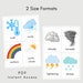 Weather Cards Preschool Printable Flash Cards Educational Montessori ...