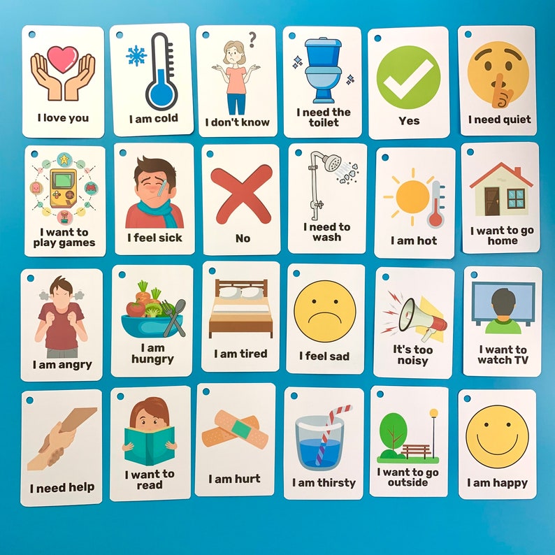 Communication Speech Flash Cards ASD Instant Download Special Needs ...