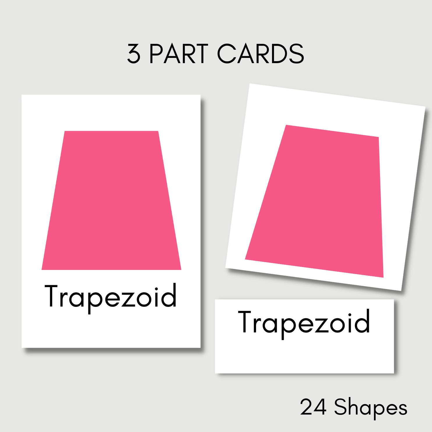 Shape Cards Maths Flash Cards PDF Printable Download Children ...