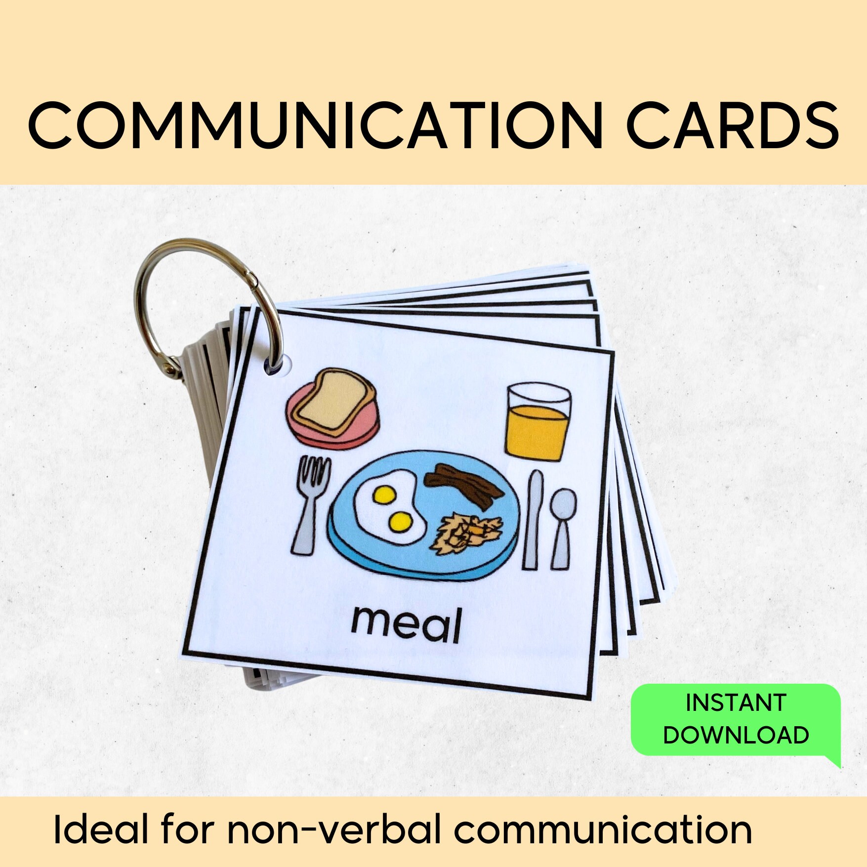 Communication Speech Flash Cards, Non Verbal Cards Special Needs Autism ...