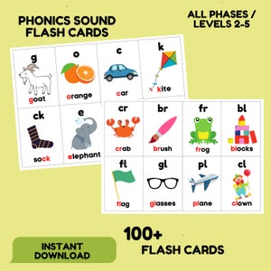 Phonics Flash Cards Download Printable Frequency Words First Preschool ...