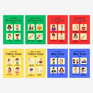 Zones of Regulation Cards, Self Regulation Cards, Lanyard Printable ...