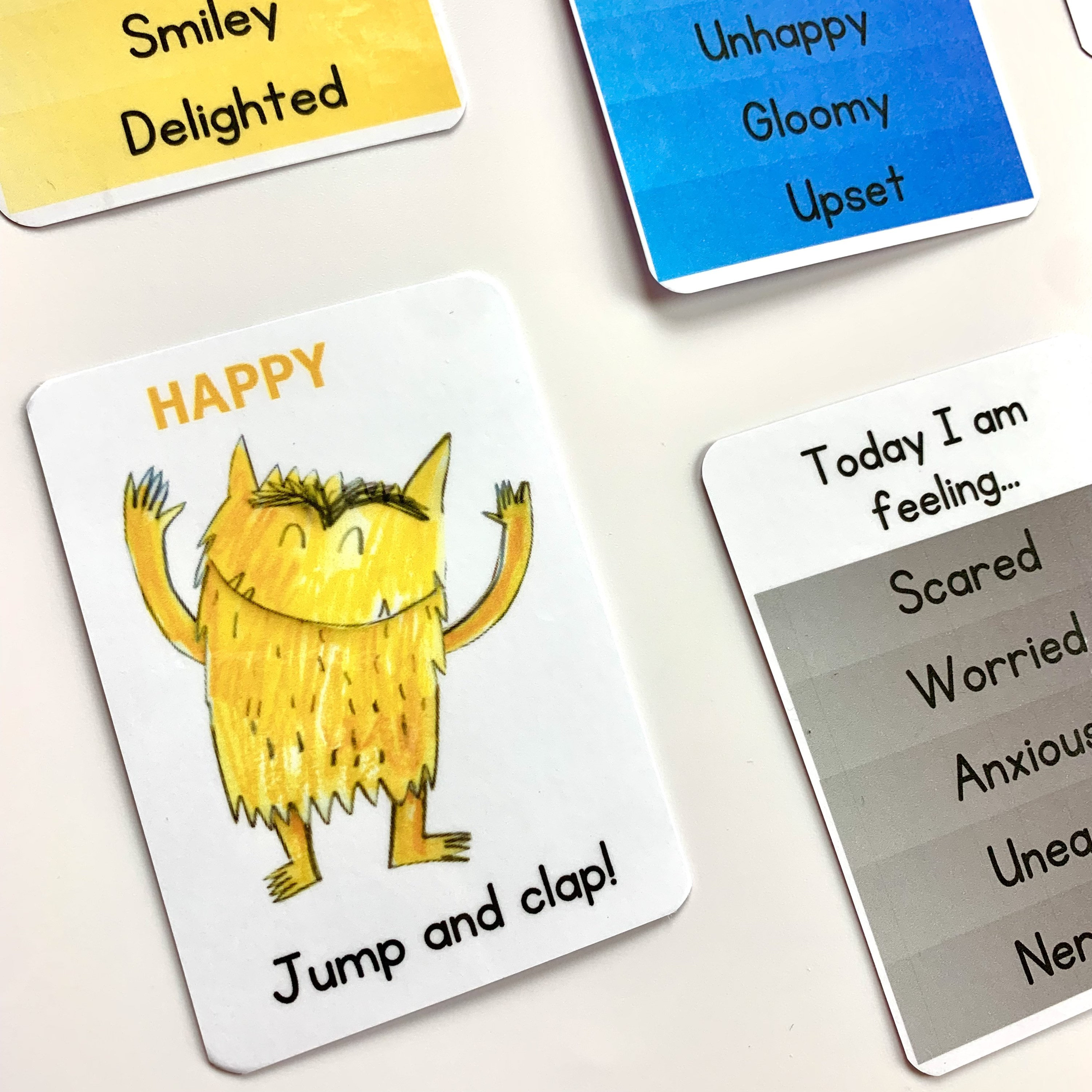 Colour Monster Flash Cards PDF Printable Emotions Behaviour - Etsy UK