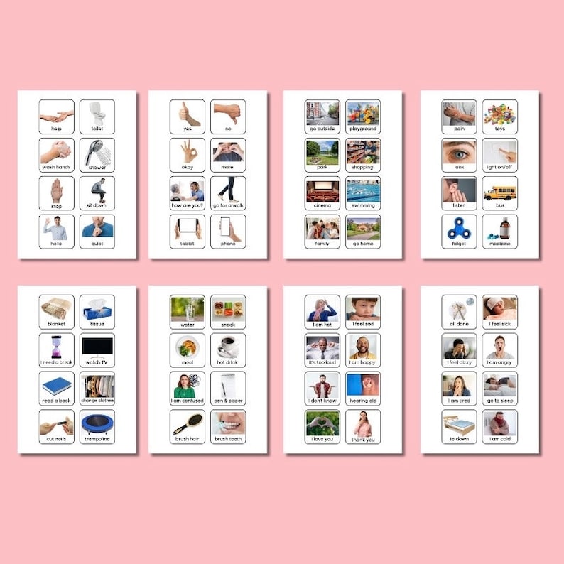 Non Verbal Communication Visual Cards Flash Cards Special Needs ...