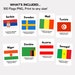 100 World Country Flags Flash Cards Instant Download Educational ...