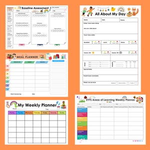 Childminder Planner, Day Care Organiser, Forms, Risk Assessments ...