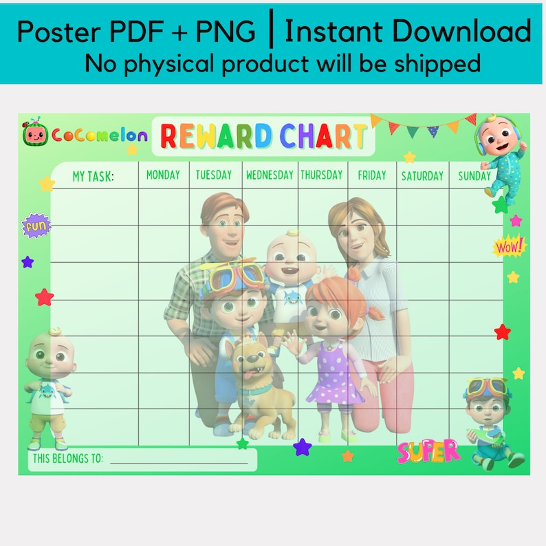 Reward Chart Good Behaviour Reusable Children Kids Sticker Star ...