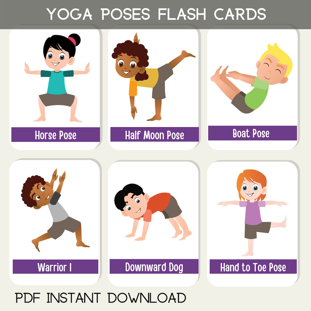 Yoga Poses For Kids Cards