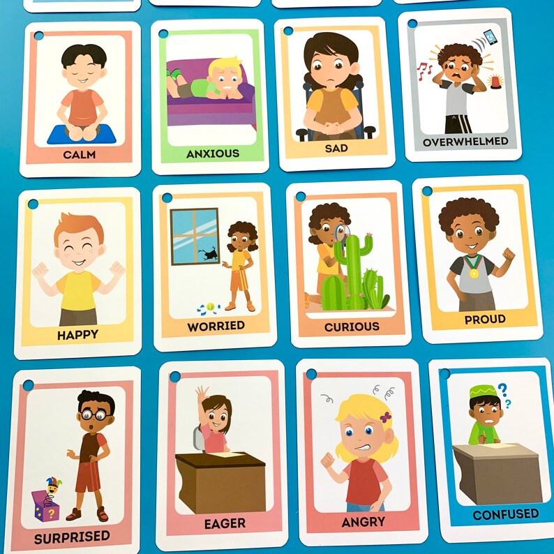 Emotions Feelings Flash Cards PDF Printable Download Children ...