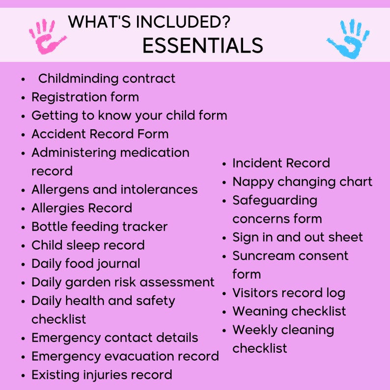 Daycare Forms, Daycare Paperwork Planning Child Assessment , Daycare ...