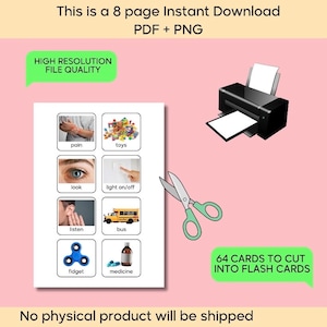 Non Verbal Communication Visual Cards Flash Cards Special Needs ...