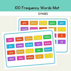 High Frequency Words Resources Pack 100 Frequency Words Children ...