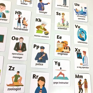 Alphabet Professions Flash Cards Instant PDF Download Printable ...