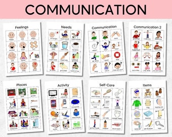 Non Verbal Communication Cards, Visual Board Flash Cards Printable ...