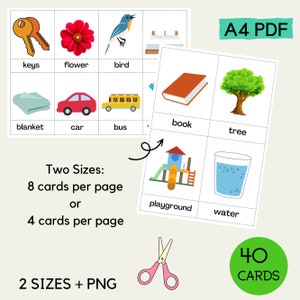 First Words Alphabet Flash Cards Baby Toddler Children Educational ...
