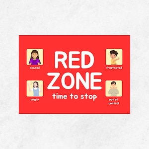 Zones of Regulation Display, Self Regulation Cards, Lanyard Printable ...