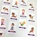 Yoga Poses Positions Flash Cards Children Preschool Educational ...