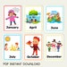 Months of the Year Flash Cards PDF Printable Download Children ...