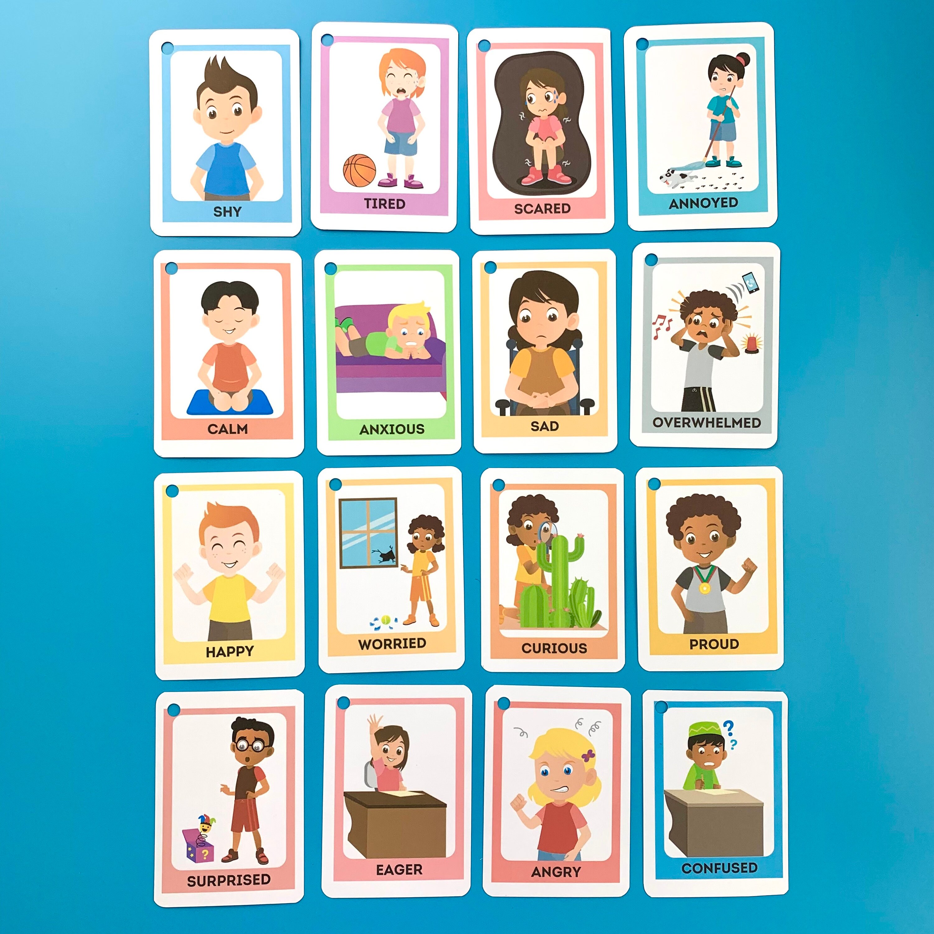 Emotions Feelings Flash Cards PDF Printable Download Children ...