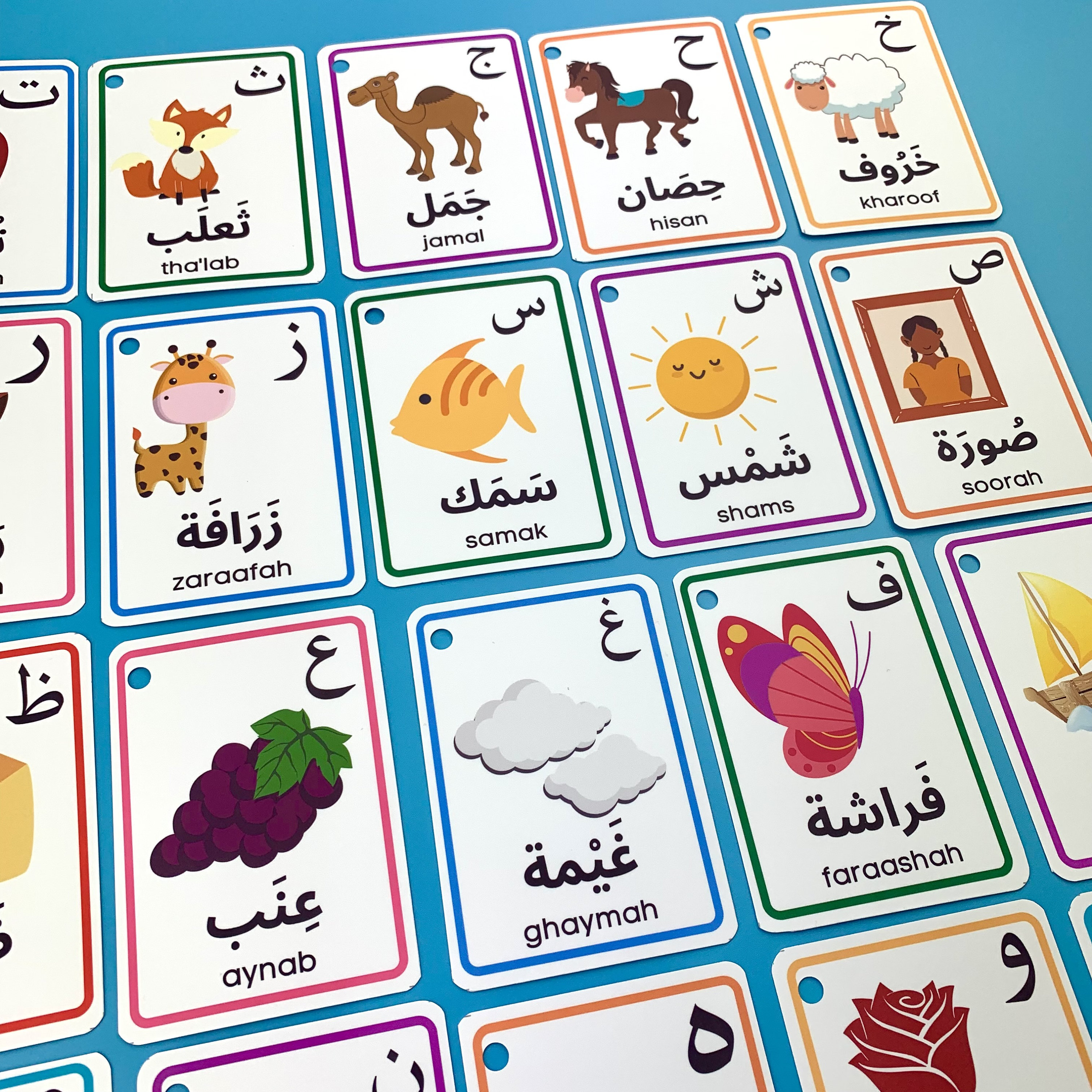 Arabic Alphabet Educational Flash Cards Learning Islamic Quran - Etsy UK