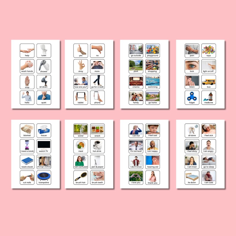 Non Verbal Communication Visual Cards Flash Cards Special Needs ...