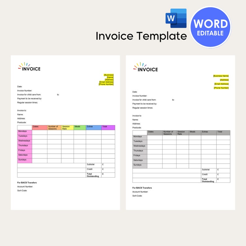 Day Care Finance Bundle, Income Tracker, Receipts, Meal Costs ...