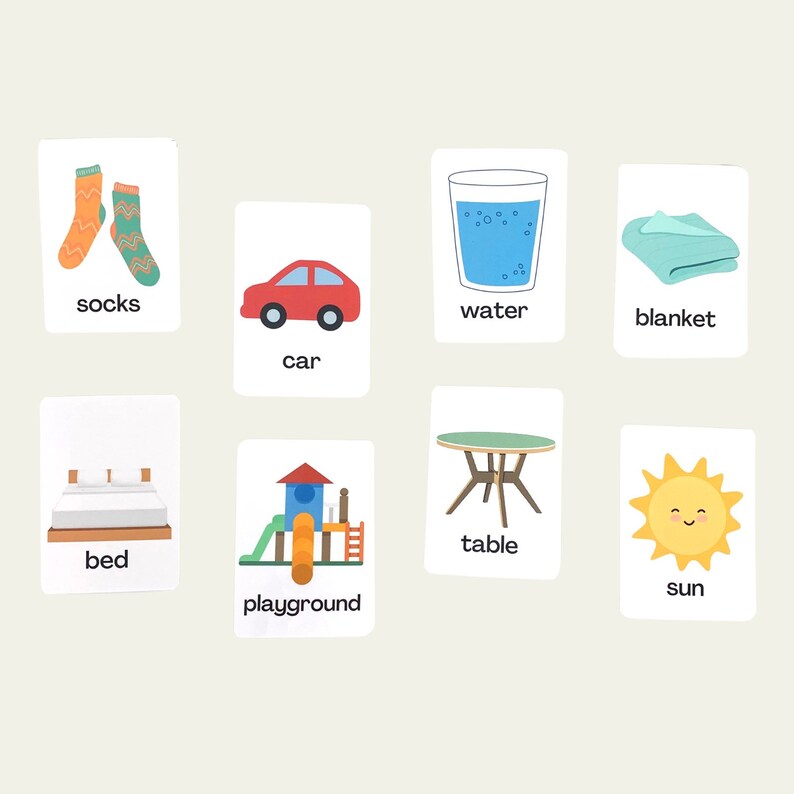 First Words Alphabet Flash Cards Baby Toddler Children - Etsy