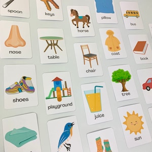 First Words Alphabet Flash Cards Baby Toddler Children - Etsy