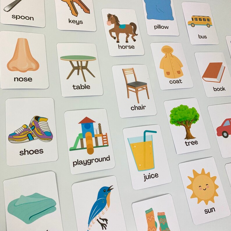 First Words Alphabet Flash Cards Baby Toddler Children - Etsy