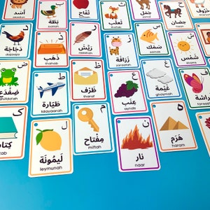 Arabic Alphabet Educational Flash Cards Learning Islamic Quran Tajwid ...
