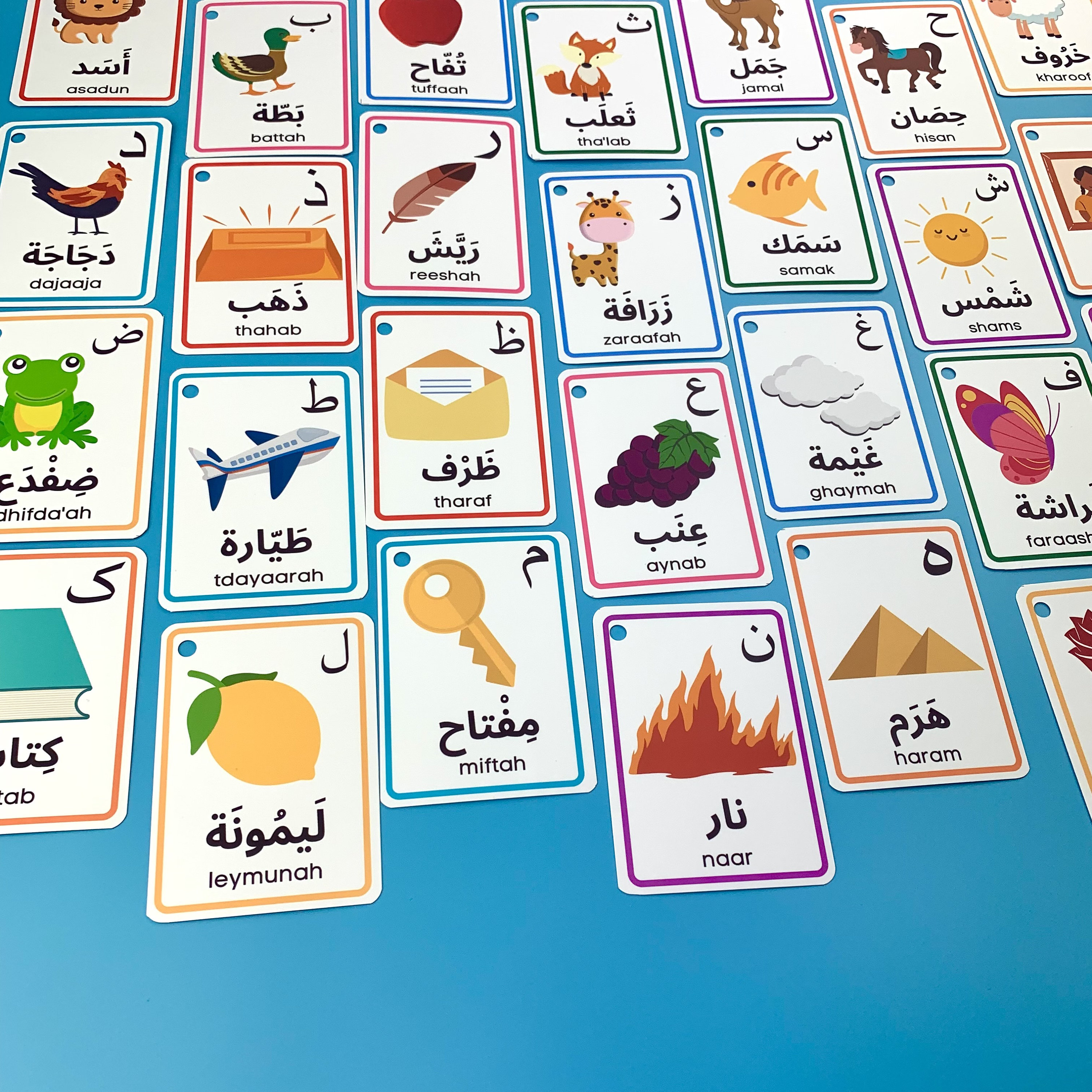 Arabic Alphabet Educational Flash Cards Learning Islamic Quran - Etsy ...