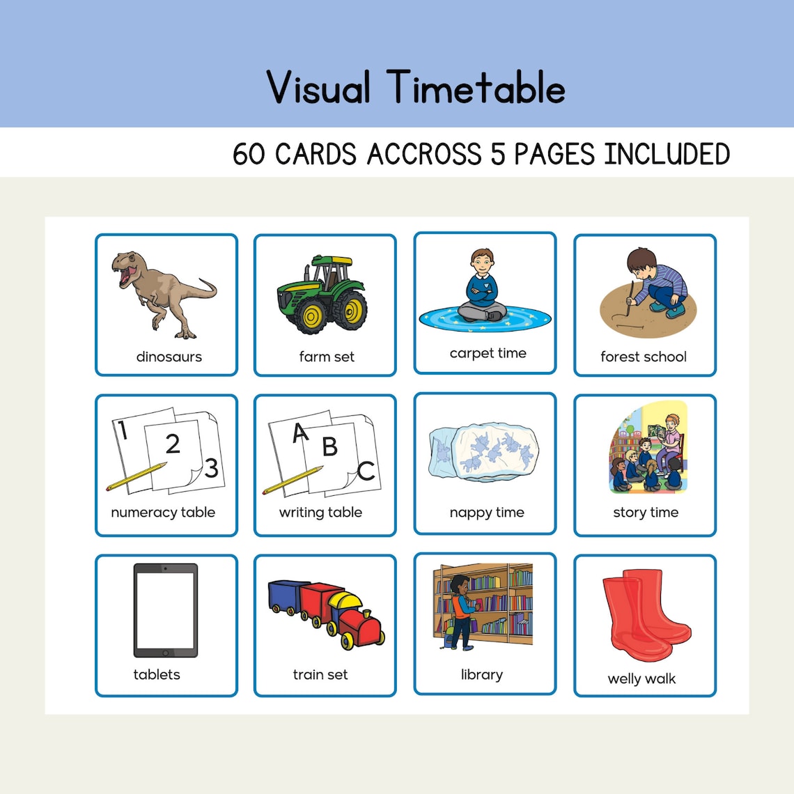 Visual Timetable Routine Classroom EYFS Home School Autism Special ...