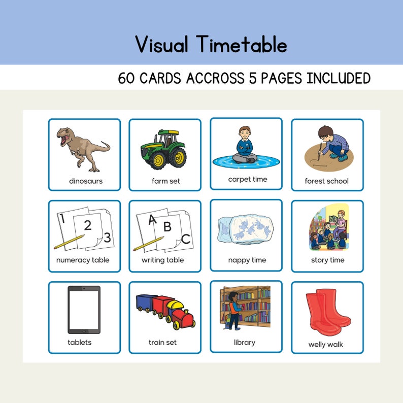 Visual Timetable Routine Classroom EYFS Home School Autism Special ...