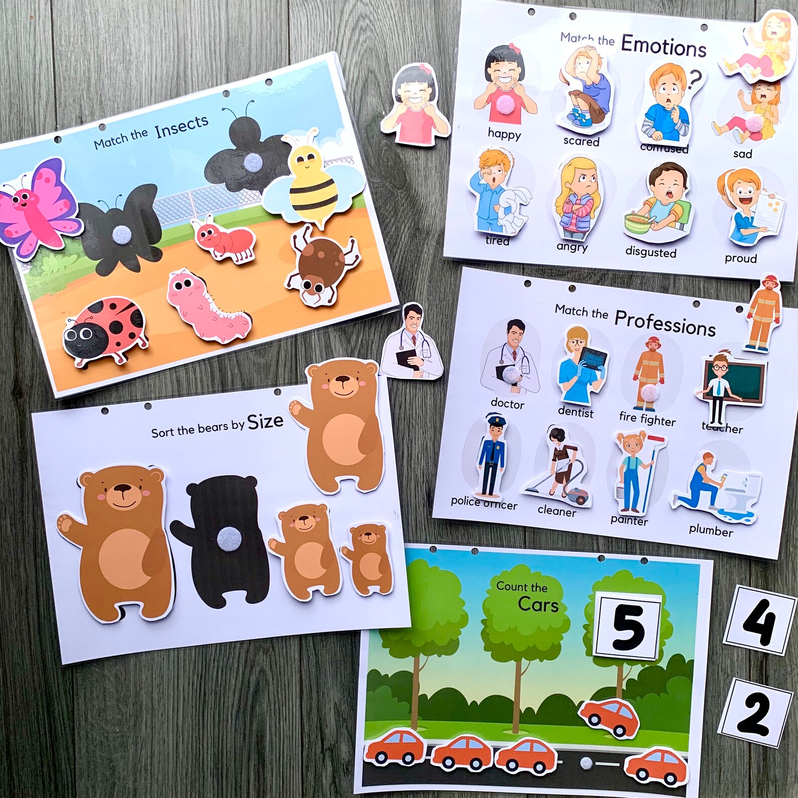 Toddler Busy Book Printable, First Learning Binder, Educational ...