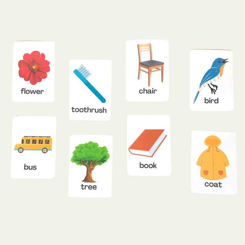 First Words Alphabet Flash Cards Baby Toddler Children - Etsy